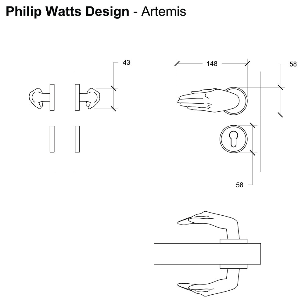 Artemis lever handle – Philip Watts Design